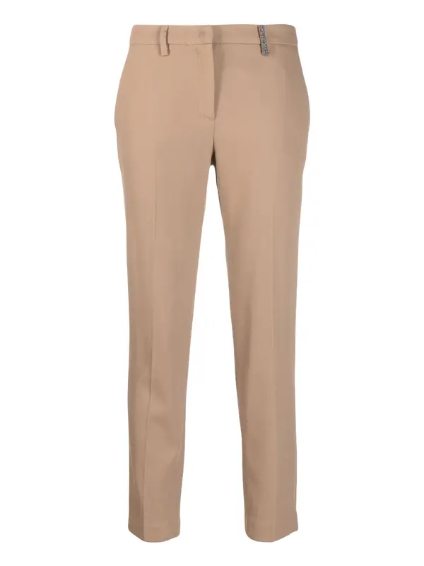 Fabiana Filippi High-waisted Cropped Trousers - Brown