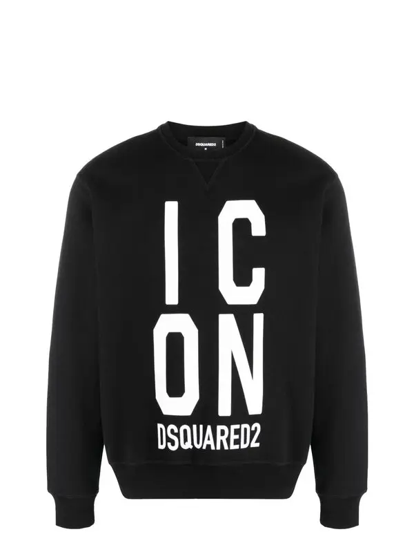 Dsquared2 Icon Logo-print Cotton Sweatshirt - Black