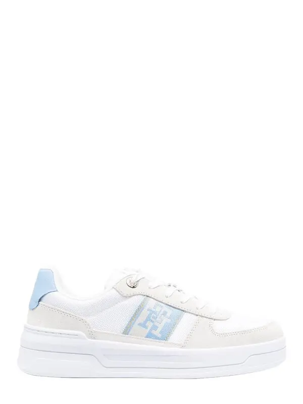 Tommy Hilfiger Panelled Leather Sneakers - Blue