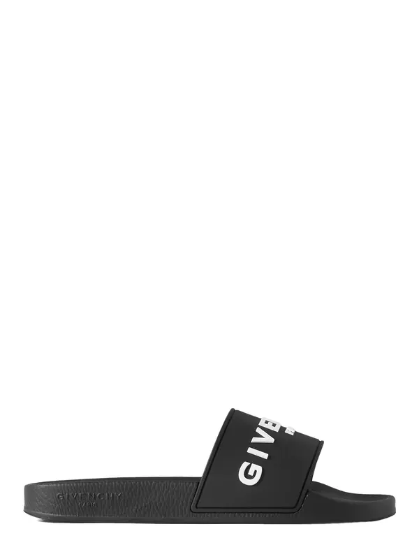Givenchy Logo-embossed Rubber Slides - Black