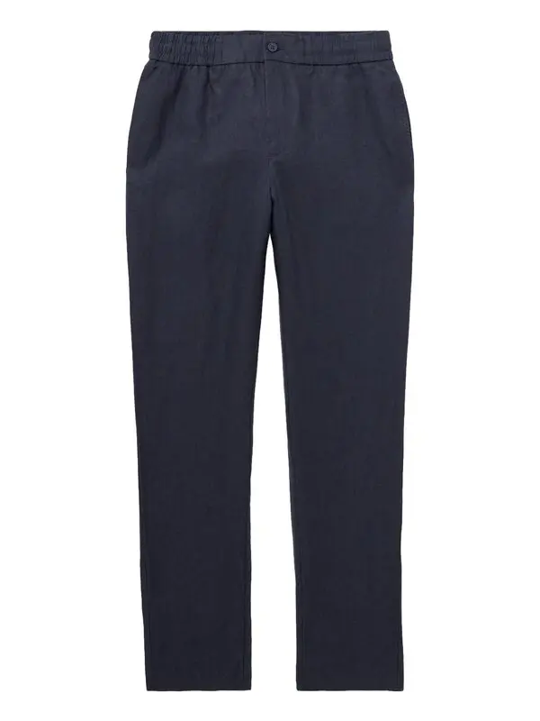 Orlebar Brown Cornell Slim-fit Straight-leg Linen Trousers - Blue