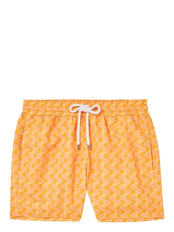 Frescobol Carioca Printed Recycled Swim Shorts - Orange