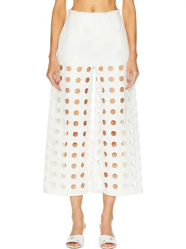 Alaïa Low Waist Pant - Blanc