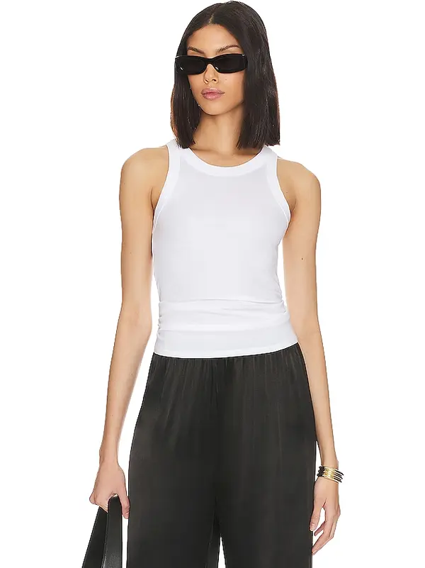 Enza Costa Bold Sheath Tank - White
