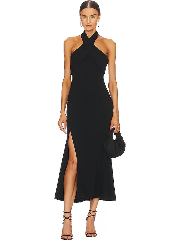 Cinq À Sept Adela Halterneck Dress - Black