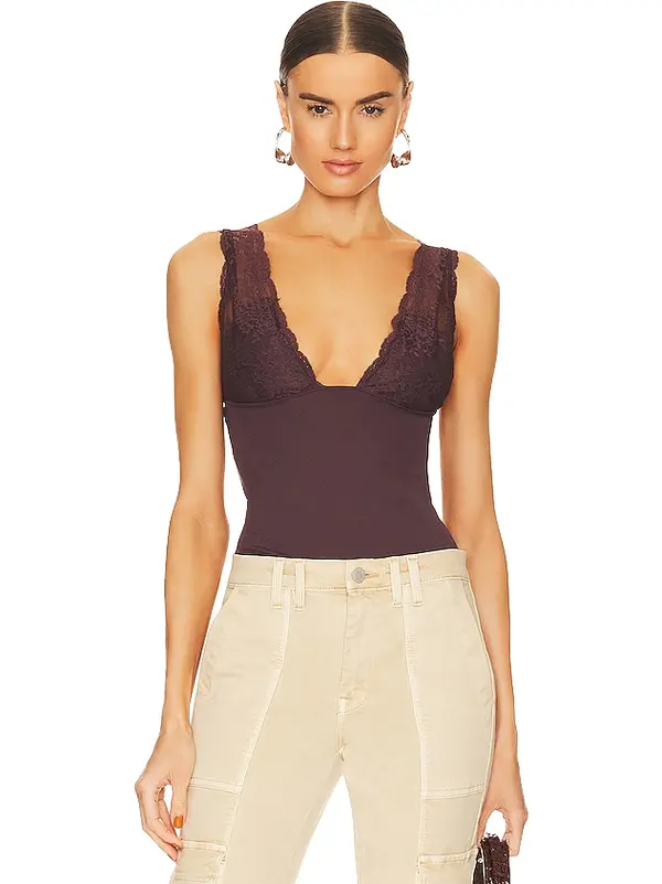 Free People X Intimately Fp Power Play Cami - Chocolate Merlot