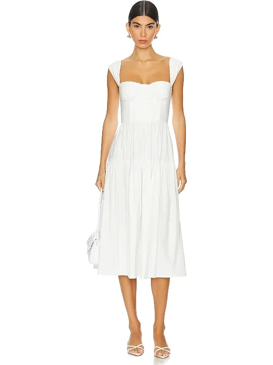 WeWoreWhat Corset Midi Dress - White