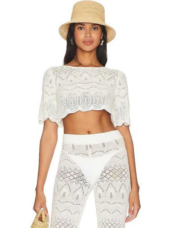 House Of Harlow 1960 X Mardee Crop Top - Ivory