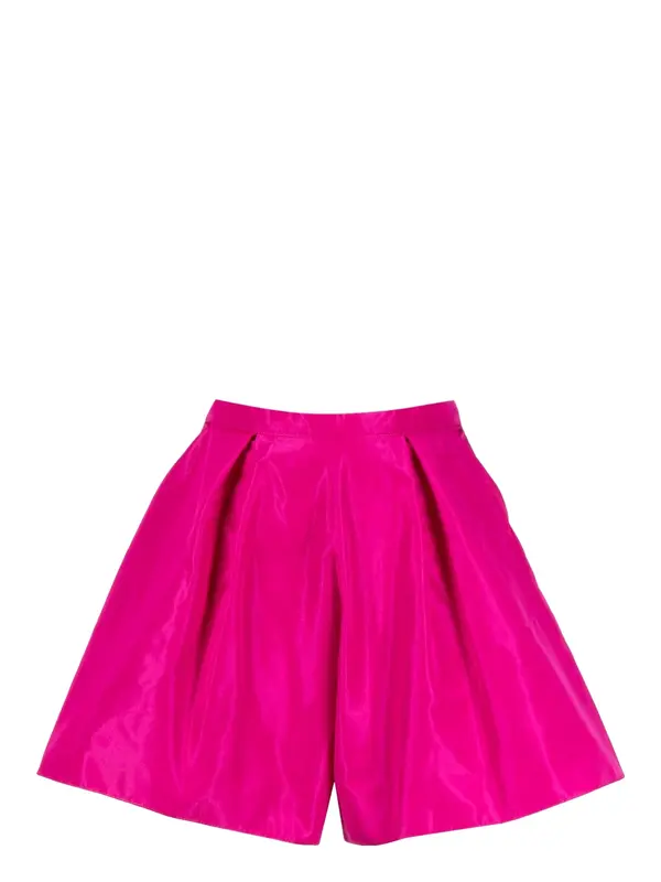 Zuhair Murad Satin-finish High-waisted Shorts - Purple