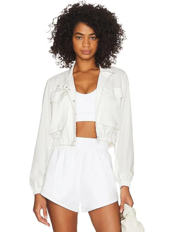 WELLBEING + BEINGWELL Aspyn Cropped Jacket - Bright White