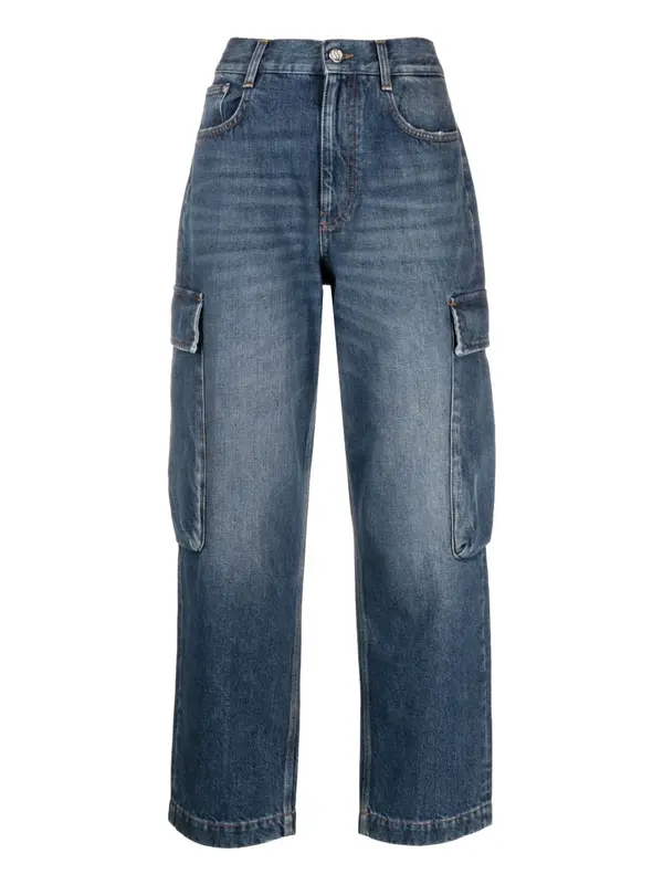 Stella McCartney Cropped Cargo Jeans - Blue