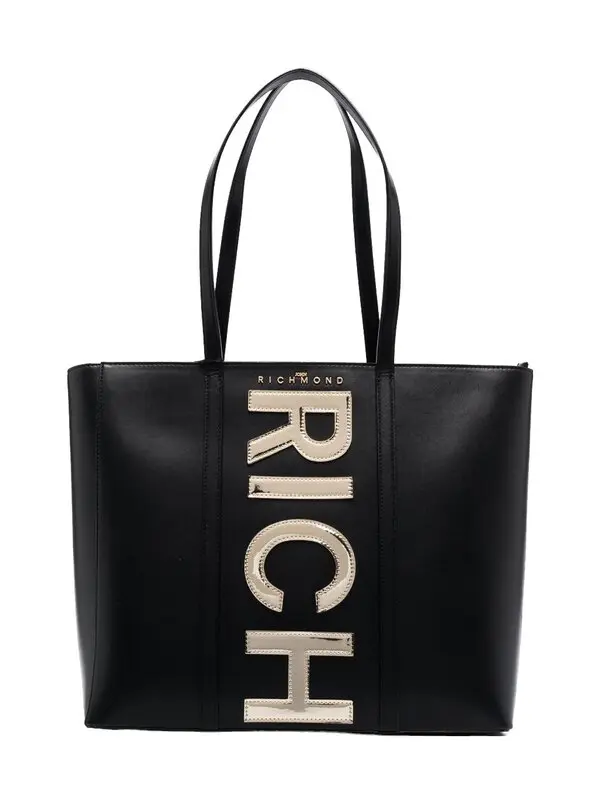 John Richmond Logo-lettering Tote - Black