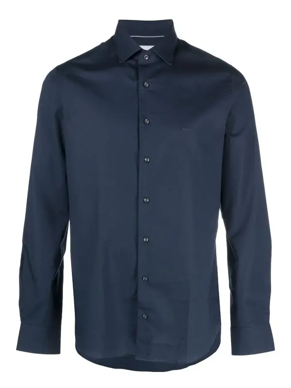 Michael Kors Long-sleeve Poplin Shirt - Blue