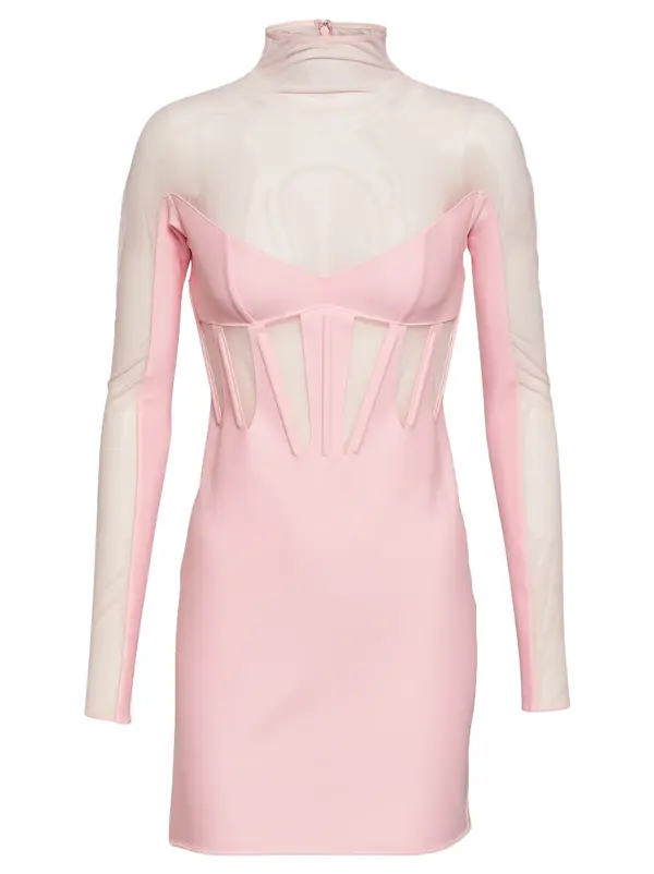 MUGLER Corset Mini Dress - Pink