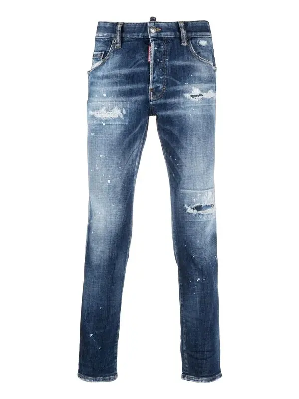 Dsquared2 Distressed Skinny Jeans - Blue