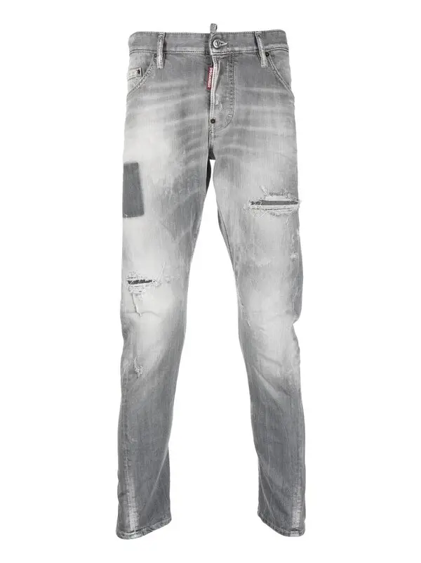 Dsquared2 Slim Fit Distressed Jeans - Grey