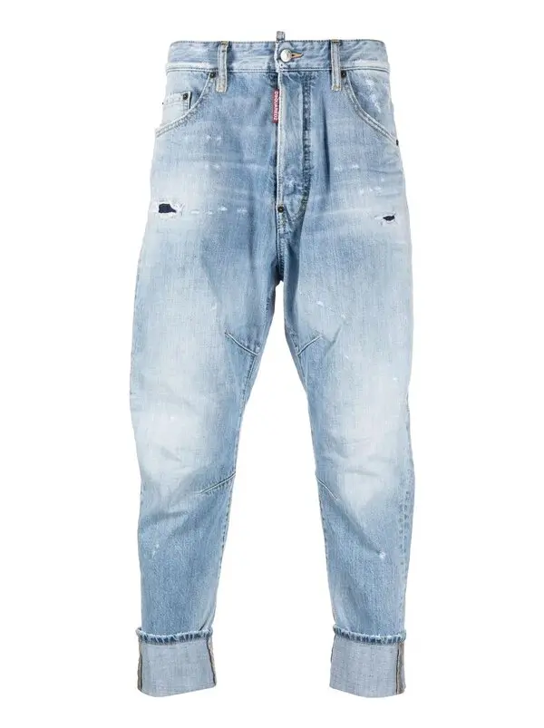 Dsquared2 Cropped Baggy-fit Jeans - Blue