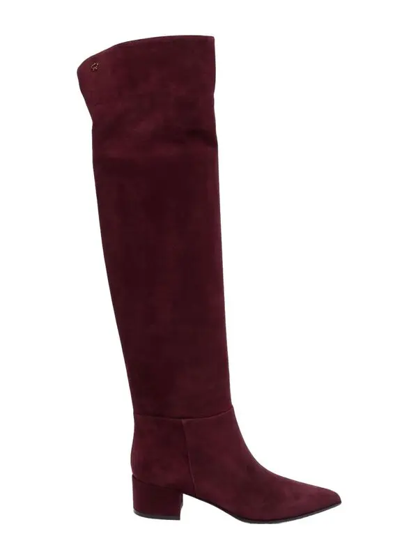GIANVITO ROSSI Knee-high Suede Boots - Red