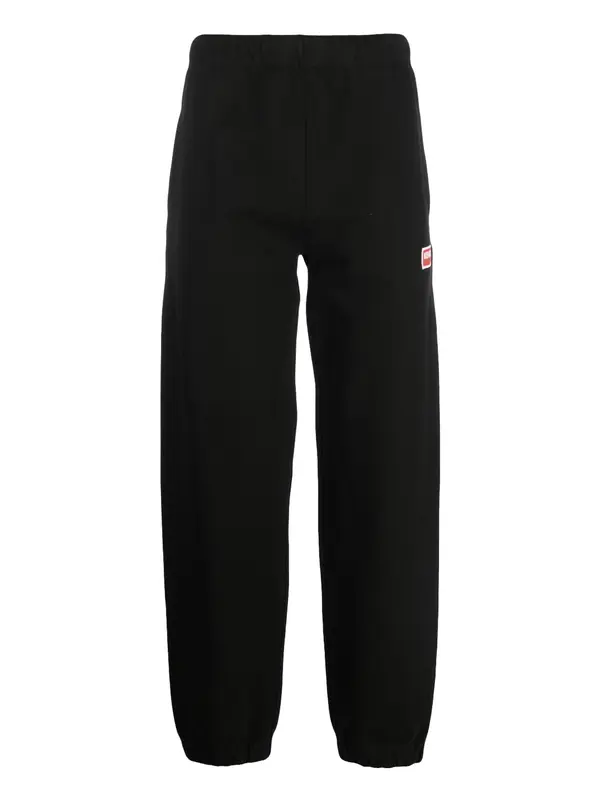 Kenzo Logo-embroidered Tapered Track Pants - Black