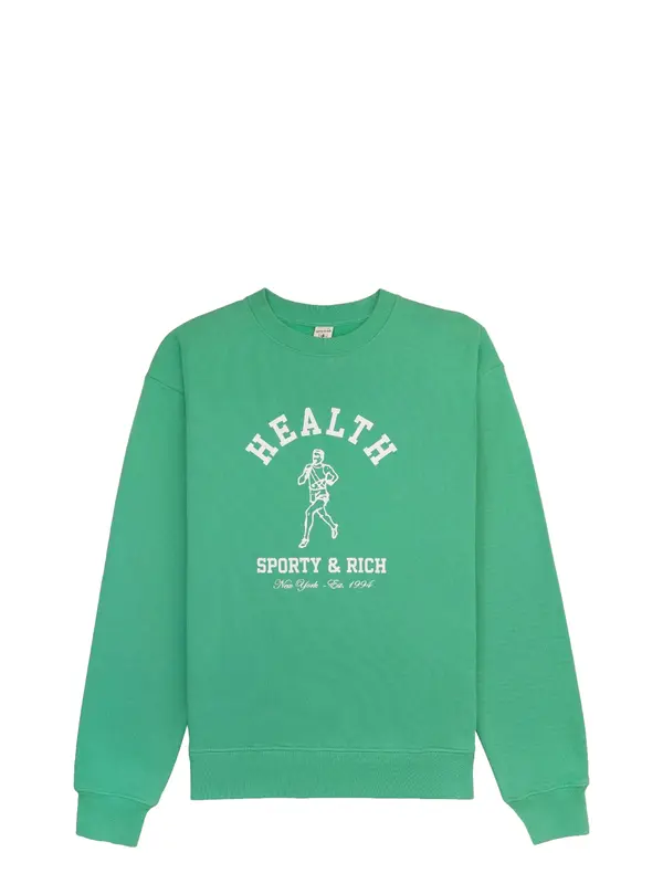SPORTY & RICH Ny Running Club Cotton Sweatshirt - Green