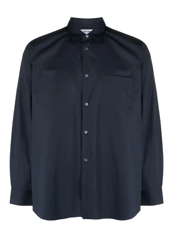 Comme Des Garçons Long-sleeved Cotton Shirt - Blue