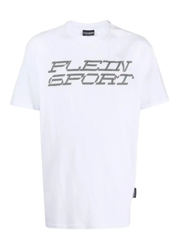 PLEIN SPORT Tiger-print Cotton T-shirt - White