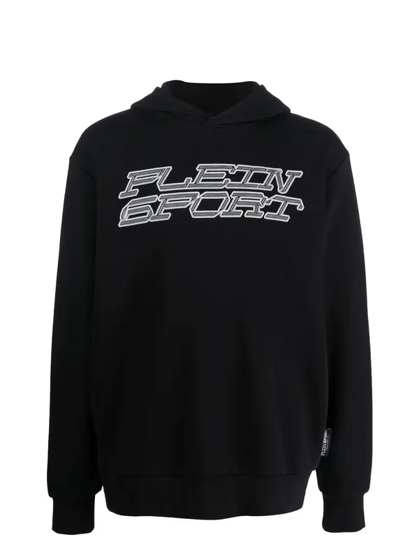 PLEIN SPORT Tiger Logo-print Hoodie - Black