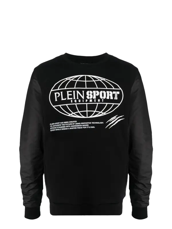 PLEIN SPORT Global Express Edition Cotton Sweatshirt - Black