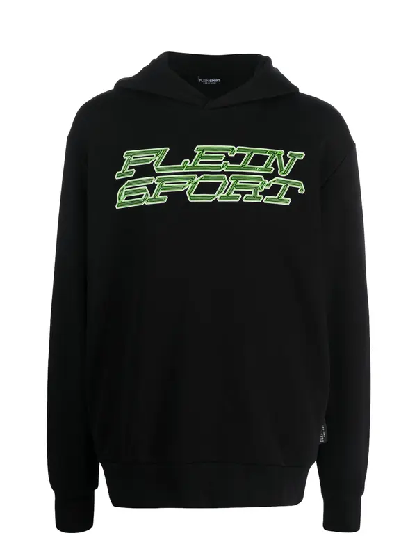 PLEIN SPORT Tiger Logo-print Hoodie - Black