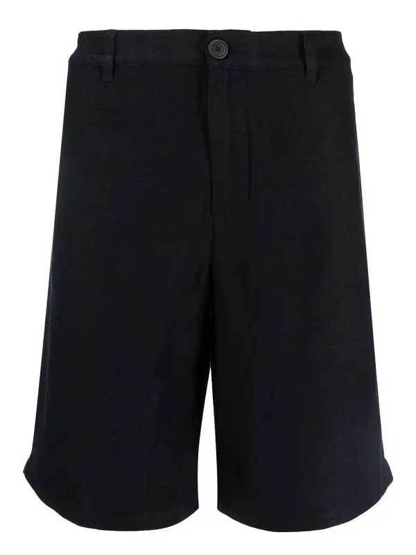 Armani Exchange Linen Bermuda Shorts - Blue