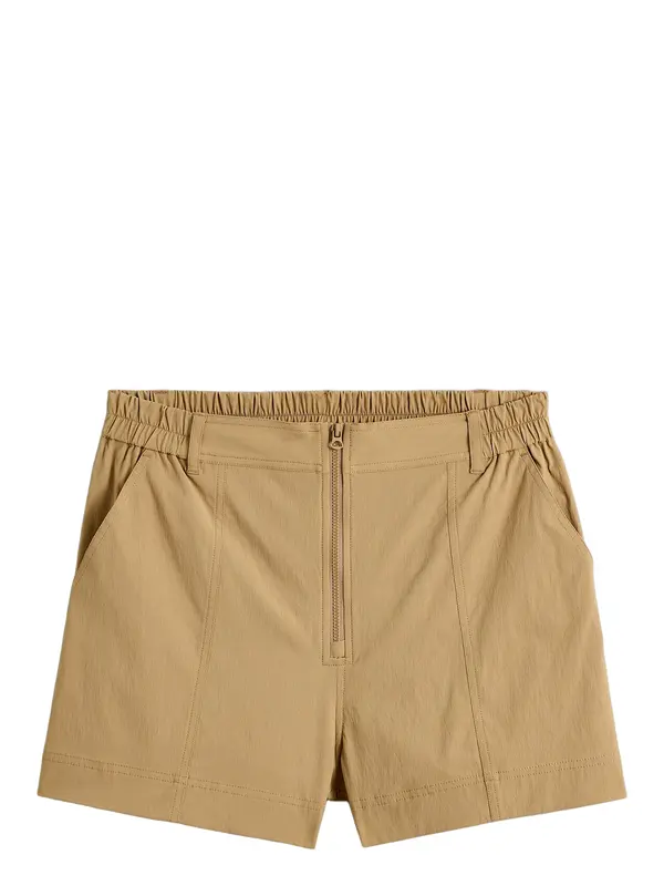 Madewell Tapered Zip-front Shorts - Seed Khaki