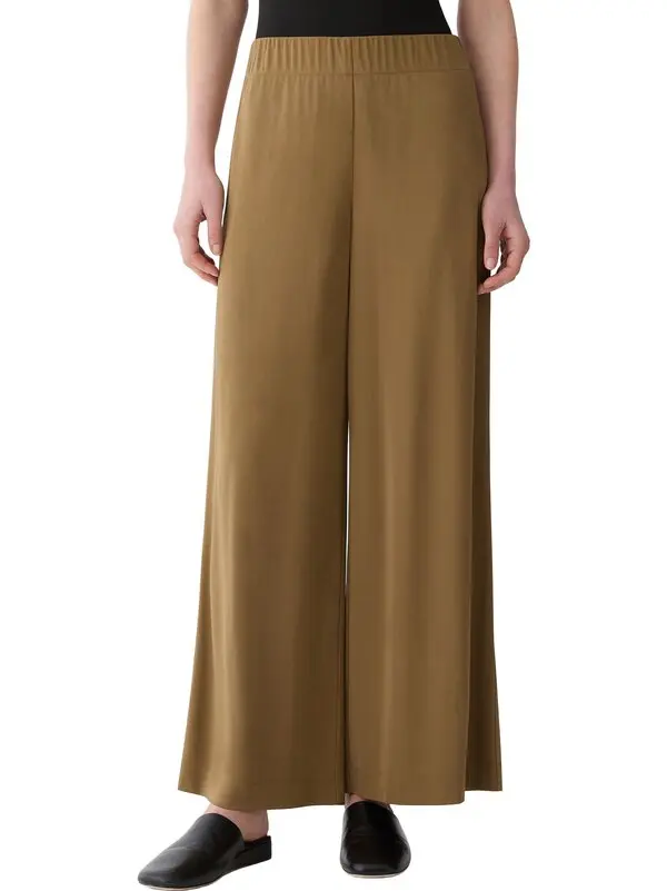 Lafayette 148 New York Matte Jersey Lenox Pant - Shiitake
