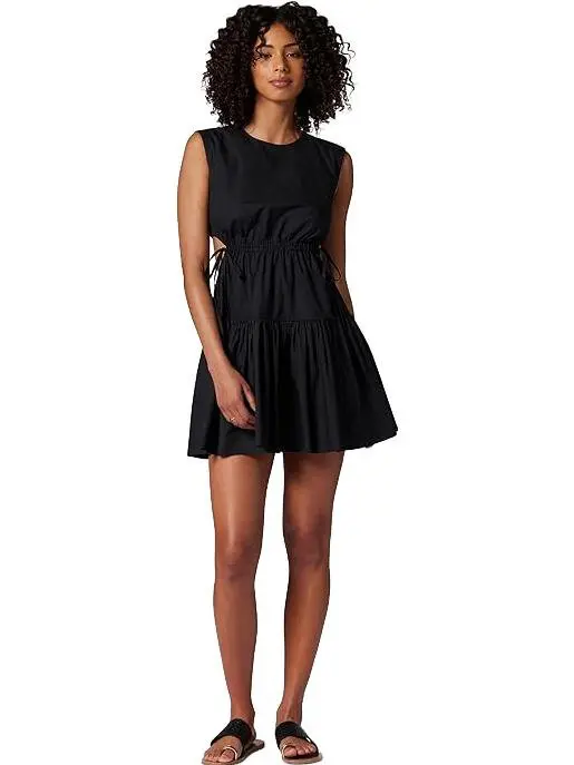 Joie Bea Sleeveless Crewneck Cut-out Tiered Dress - Black