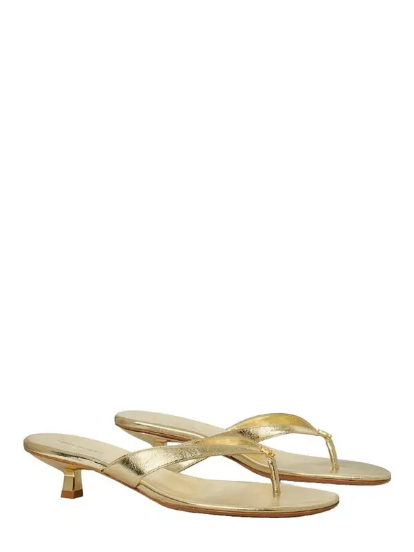Tory Burch Capri Low Heel Sandal - Gold