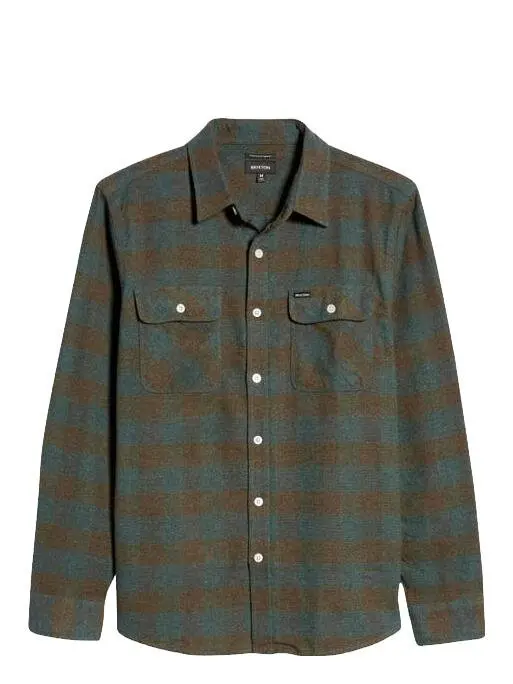 Brixton Bowery Check Flannel Button-up Shirt - Ocean