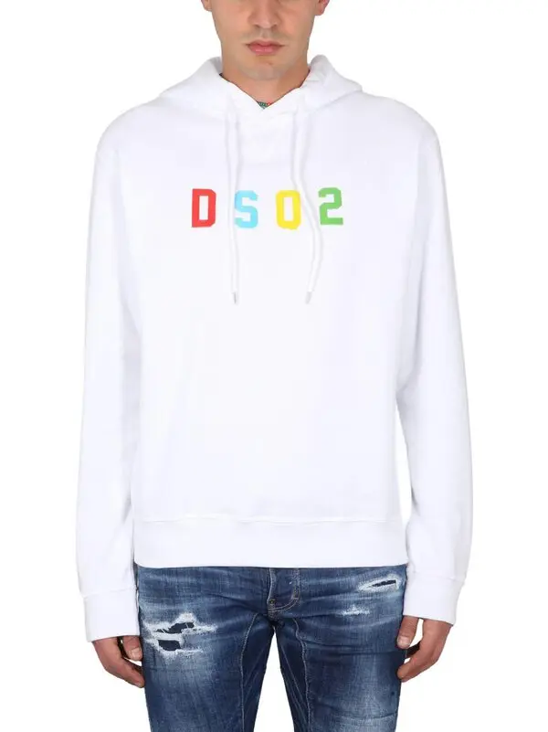 Dsquared2 Cool Fit Hooded Sweatshirt - White
