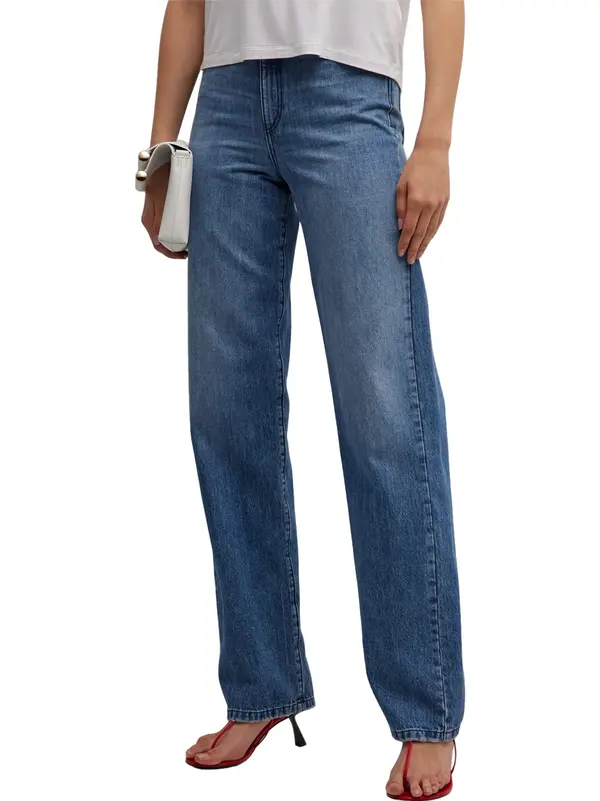 Emporio Armani Relaxed Straight-leg High-rise Jeans - Denim