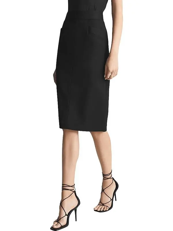 REISS Haisley Pencil Skirt - Black
