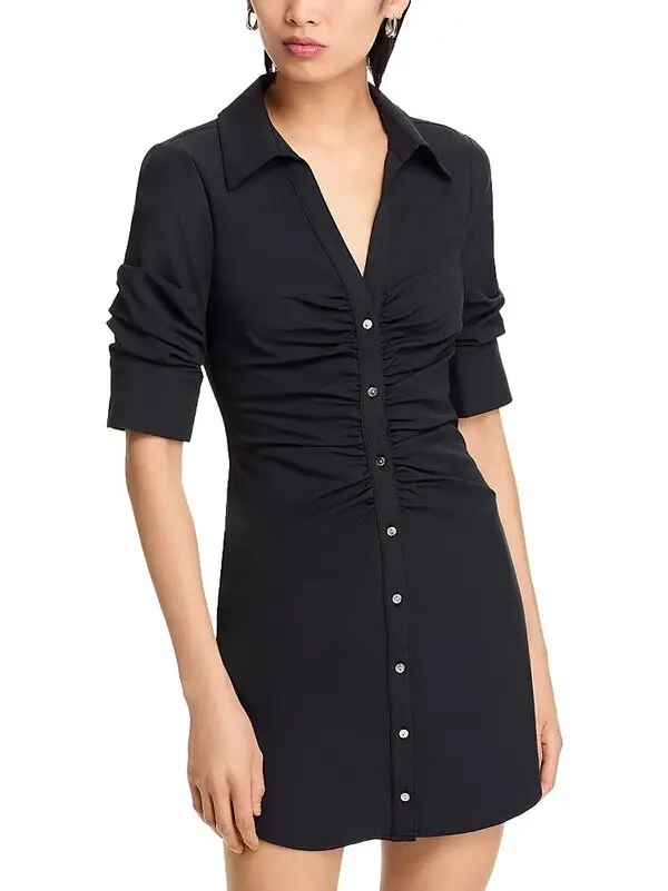Cinq À Sept Elina Mini Shirt Dress - Black
