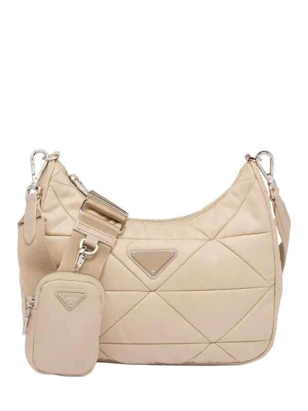 Prada Padded Re-nylon Shoulder Bag - Neutral