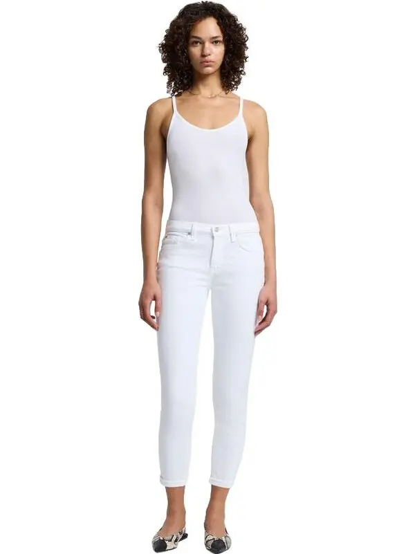 7 For All Mankind Broken Twill Josefina - White