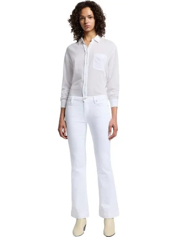 7 For All Mankind Slim Illusion Tailorless Dojo In Luxe - White