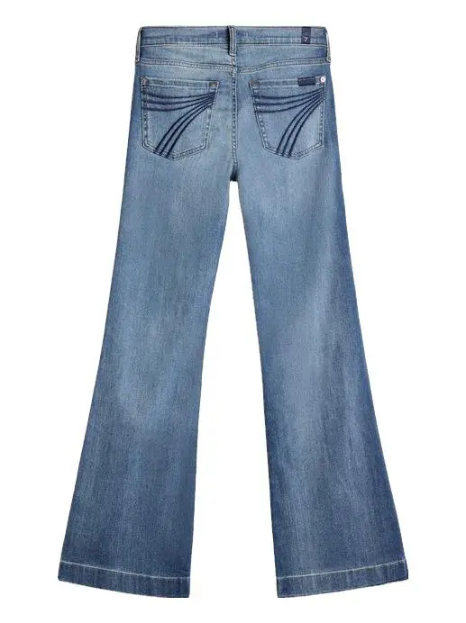 7 For All Mankind Tailorless Dojo In Distressed Authentic Light - Denim