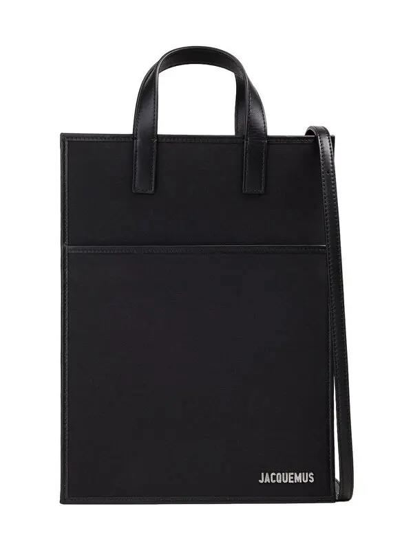 Jacquemus Le Cabas Leather-trimmed Tote - Black