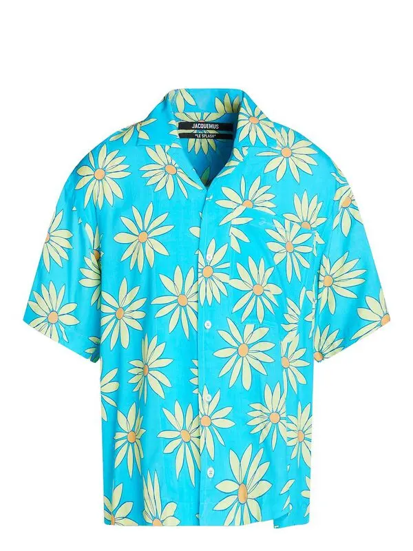 Jacquemus Printed Mousseline Shirt - Turquoise
