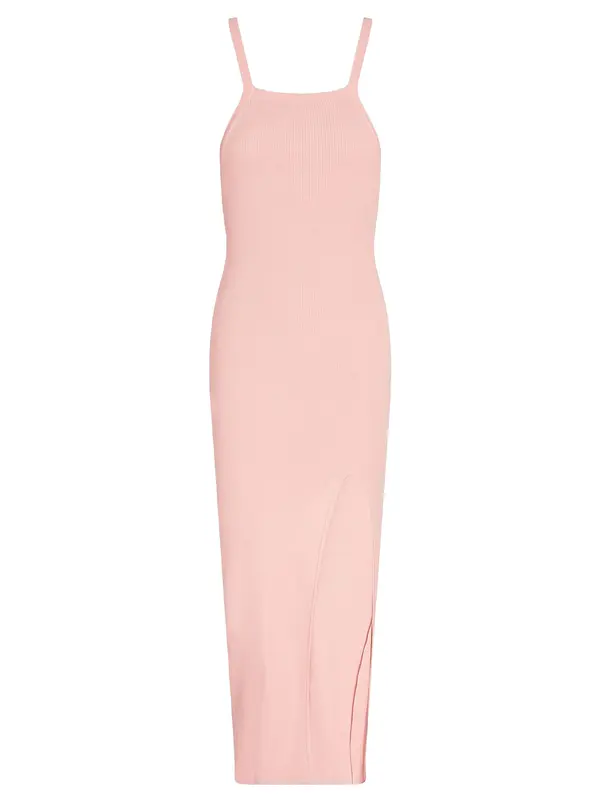 Zeynep Arçay Ribbed-knit Midi Dress - Baby Pink