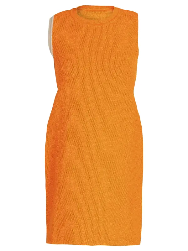Jacquemus Sorbetto Cutout Bouclé-knit Mini Dress - Orange