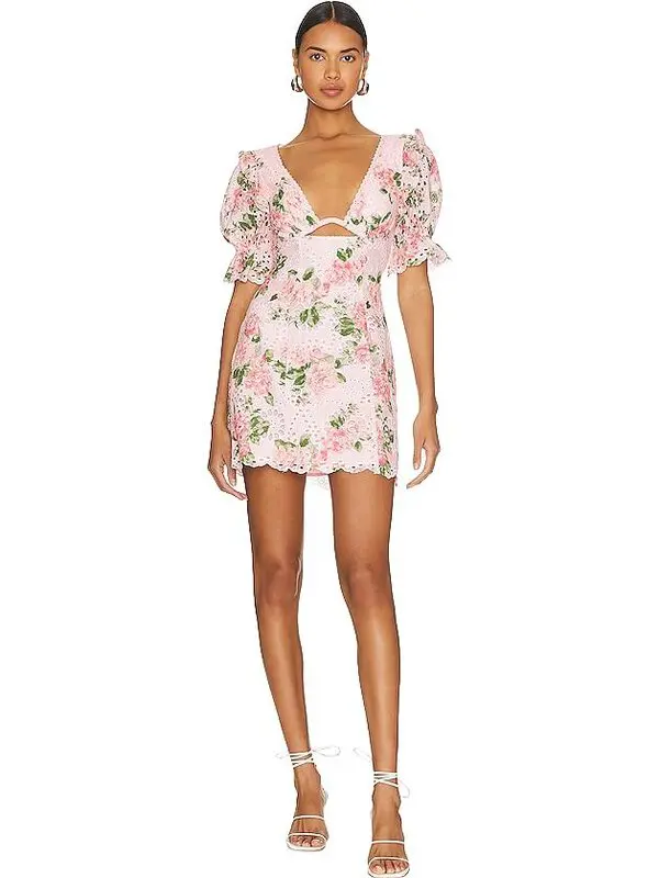 Majorelle Mini Dress - Pink & Green