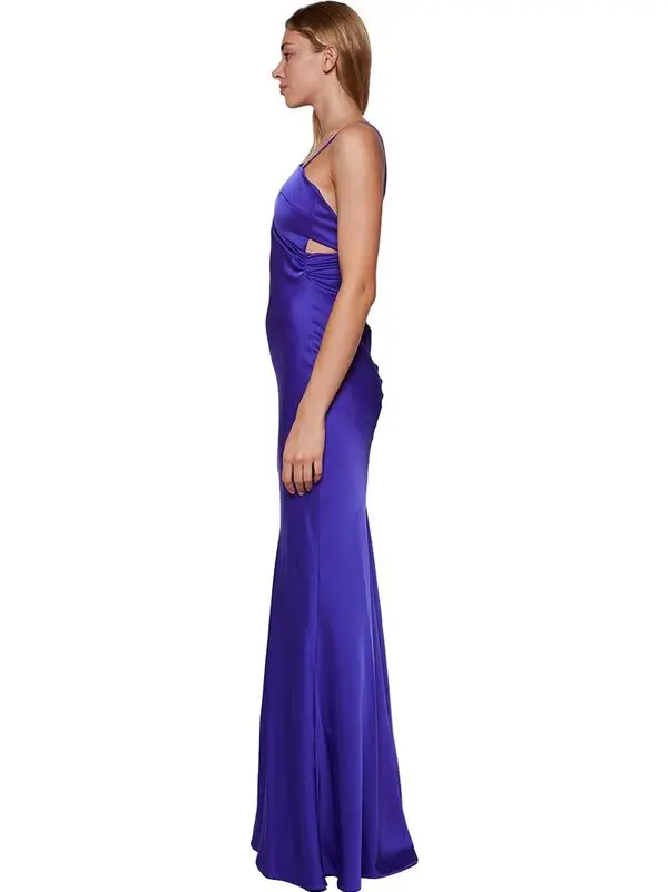 Attico Melva Long Maxi Dress - Vivid Violet