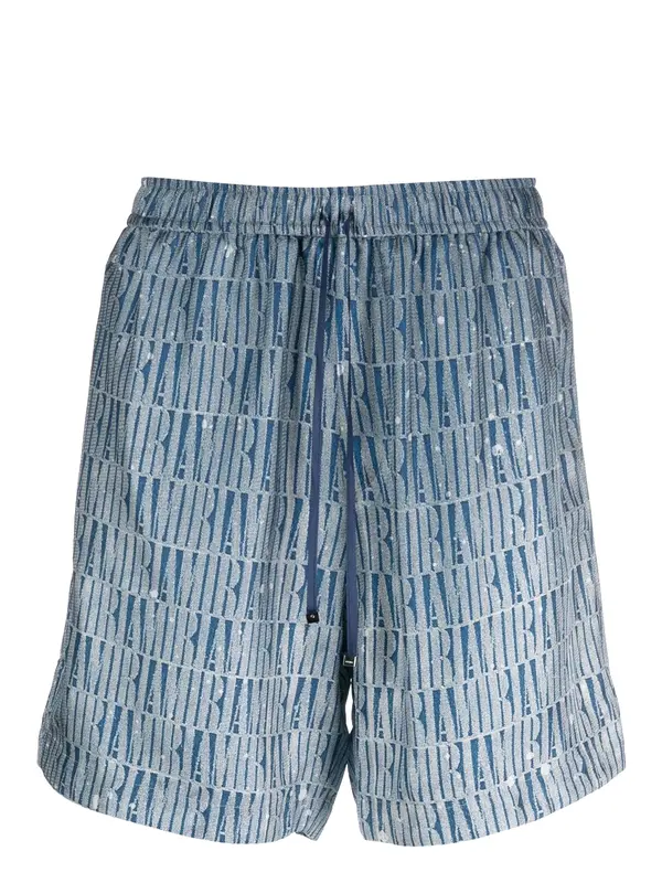 Amiri Gradient Drawstring Shorts - Blue